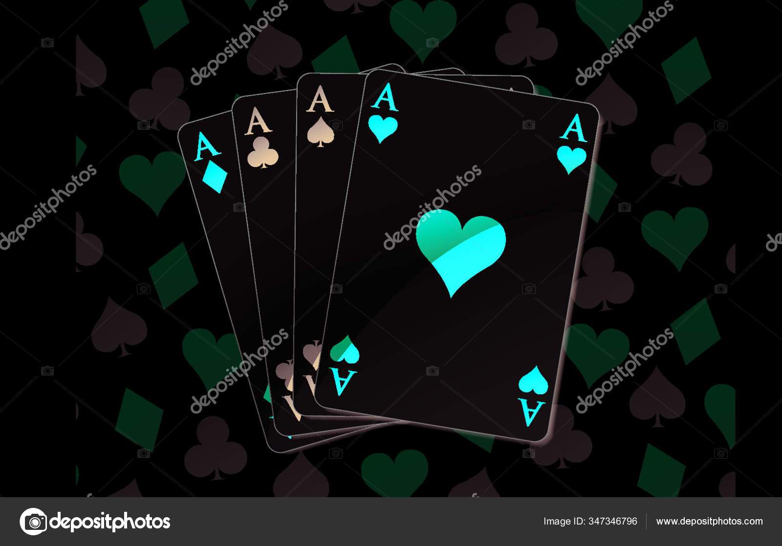 Vector Illustration Four Aces Background Concept Stock Illustration by ...
