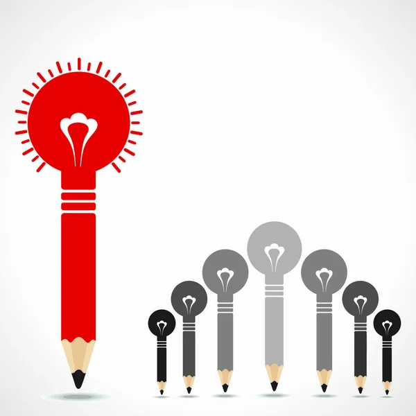 Pencils and light bulbs Stock Vector Image by ©Pazhyna #16786845
