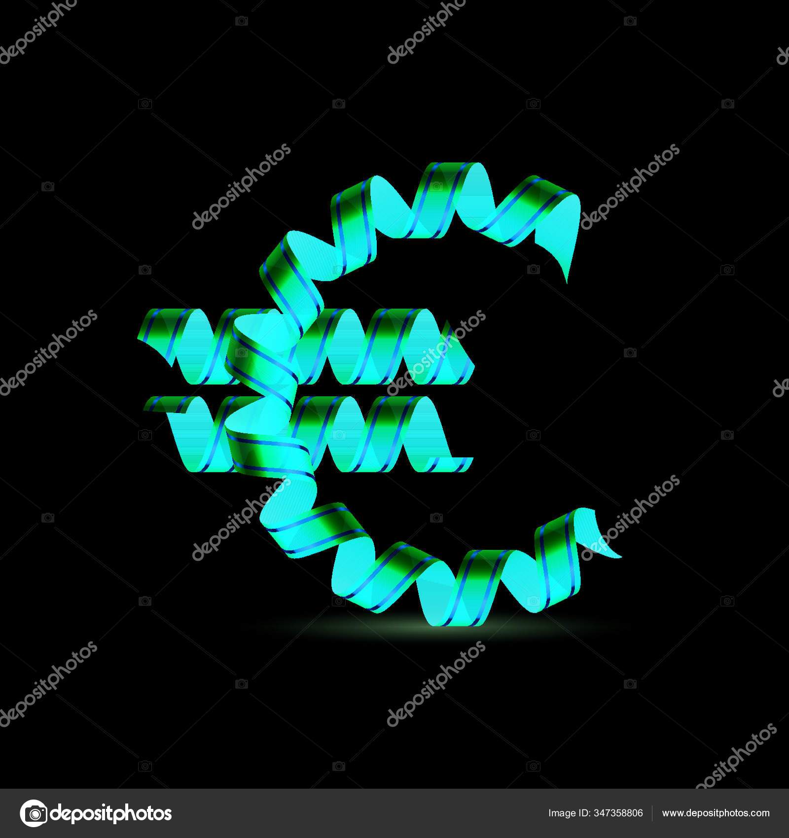 Symbol Euro Made Red Curly Ribbons Stock Vector Image by ©YAYImages ...