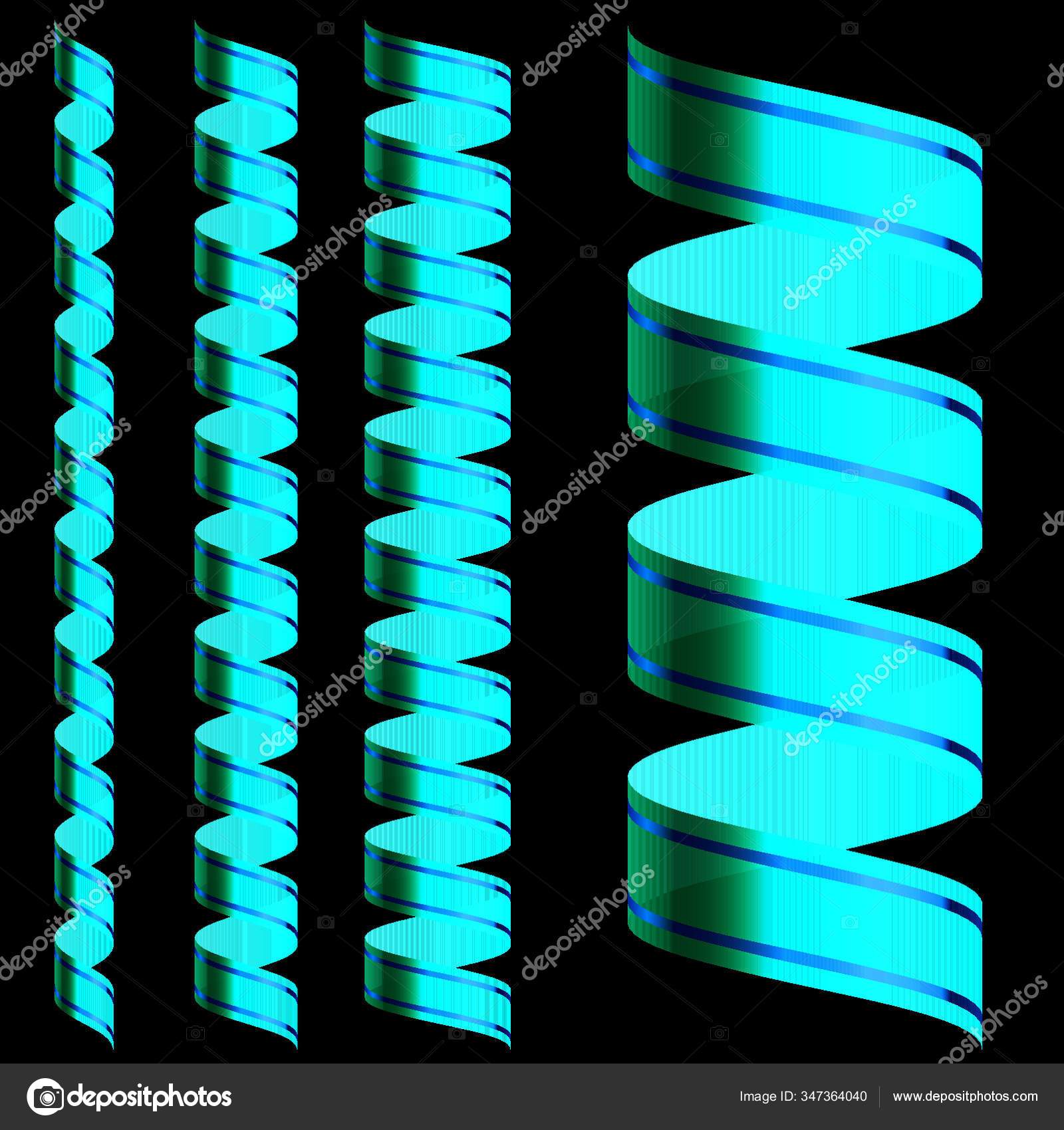 Vertical Red Ribbon Different Sizes White Background Stock Vector Image ...