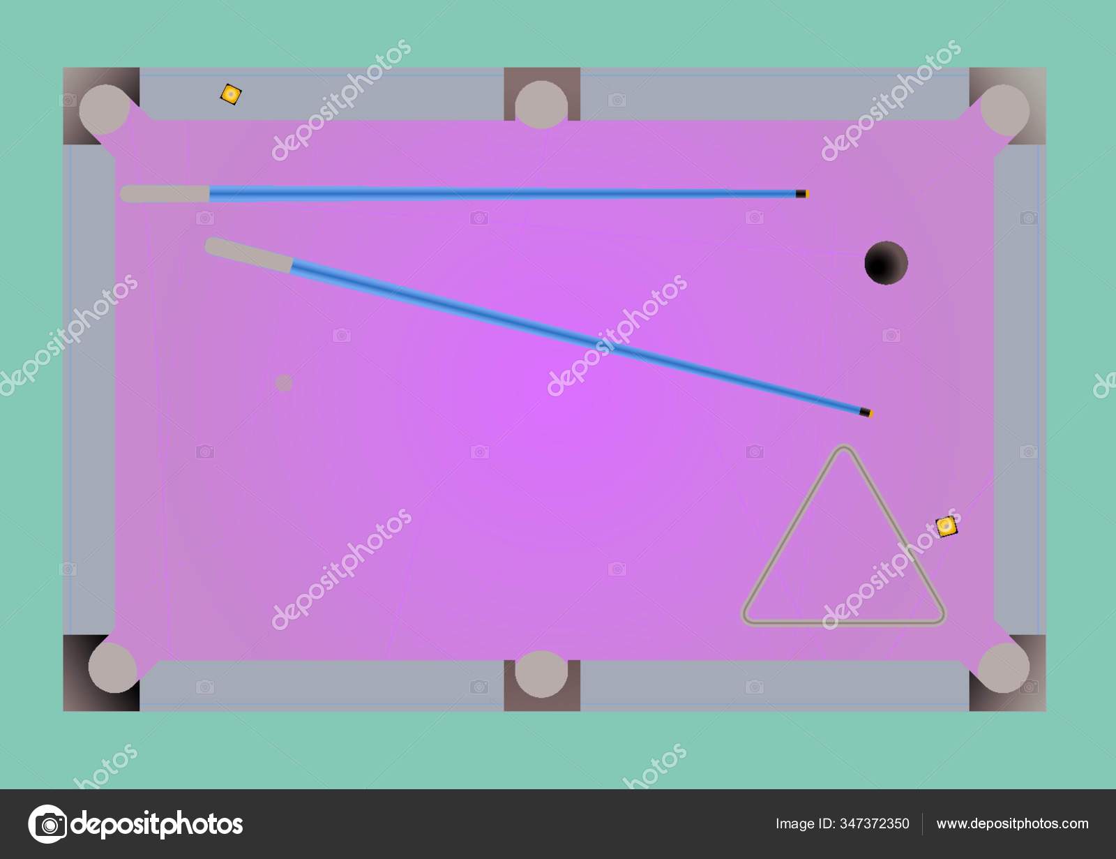 Editable Vector Pool Table Background Space Your Text Stock Vector ...