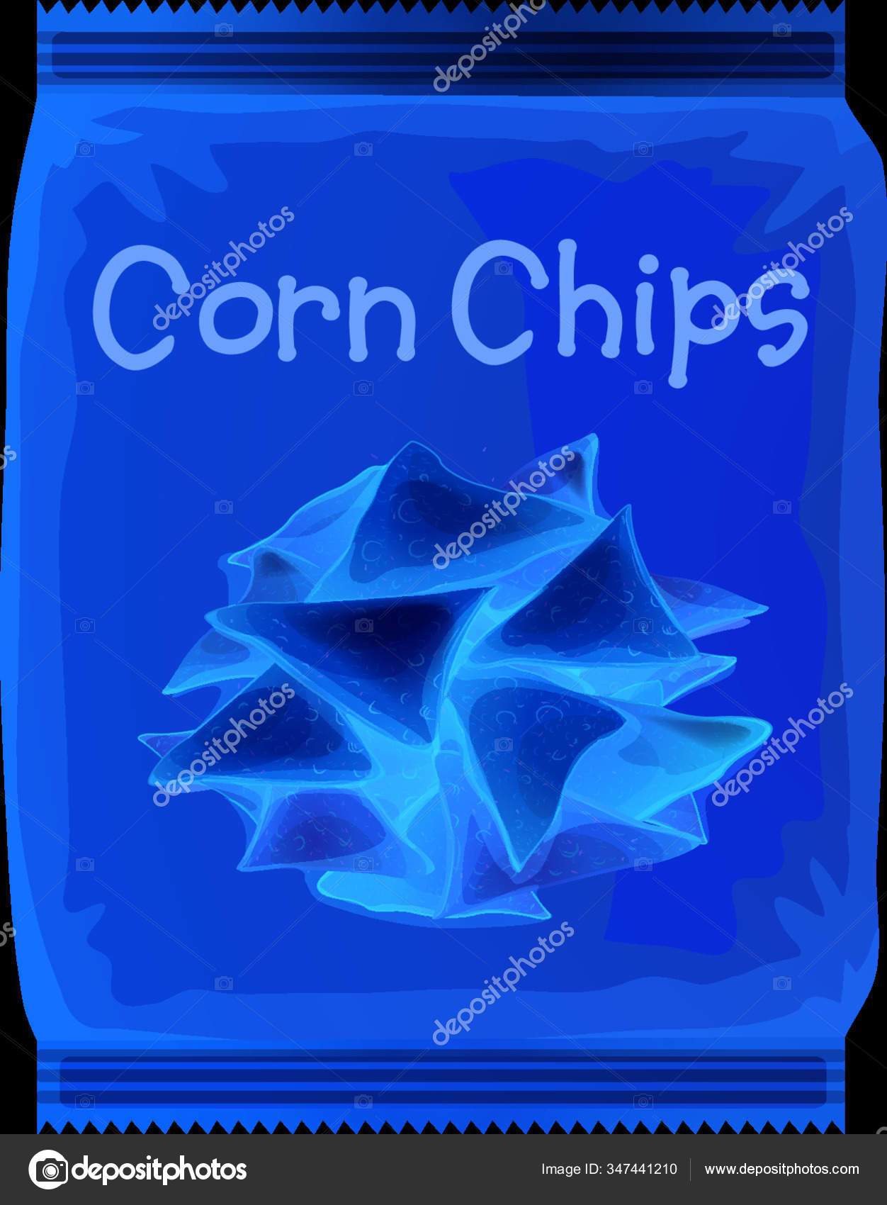 Illustration Packet Corn Chips White Background Stock Vector Image by ...