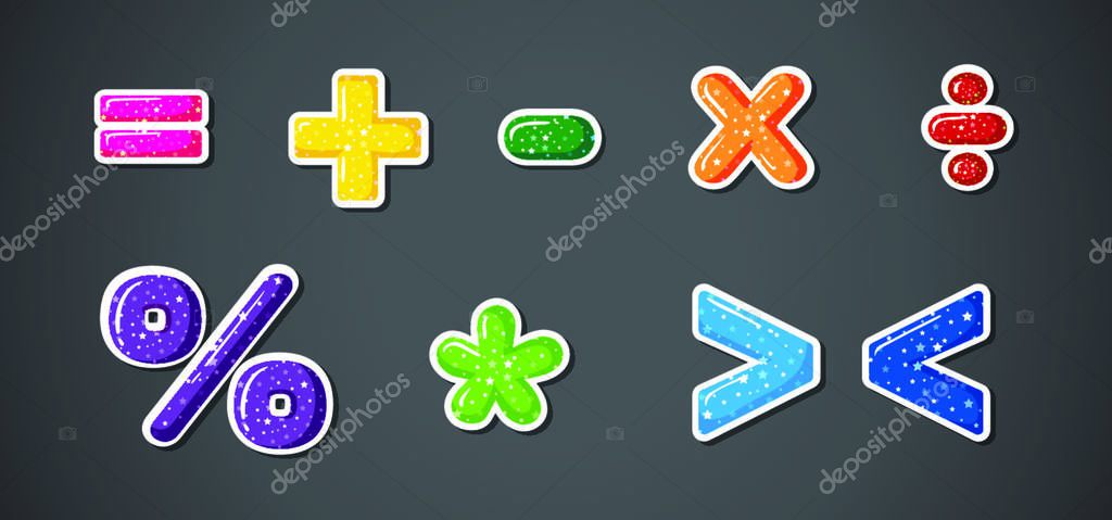 Ilustración de los signos y símbolos de colores 2024