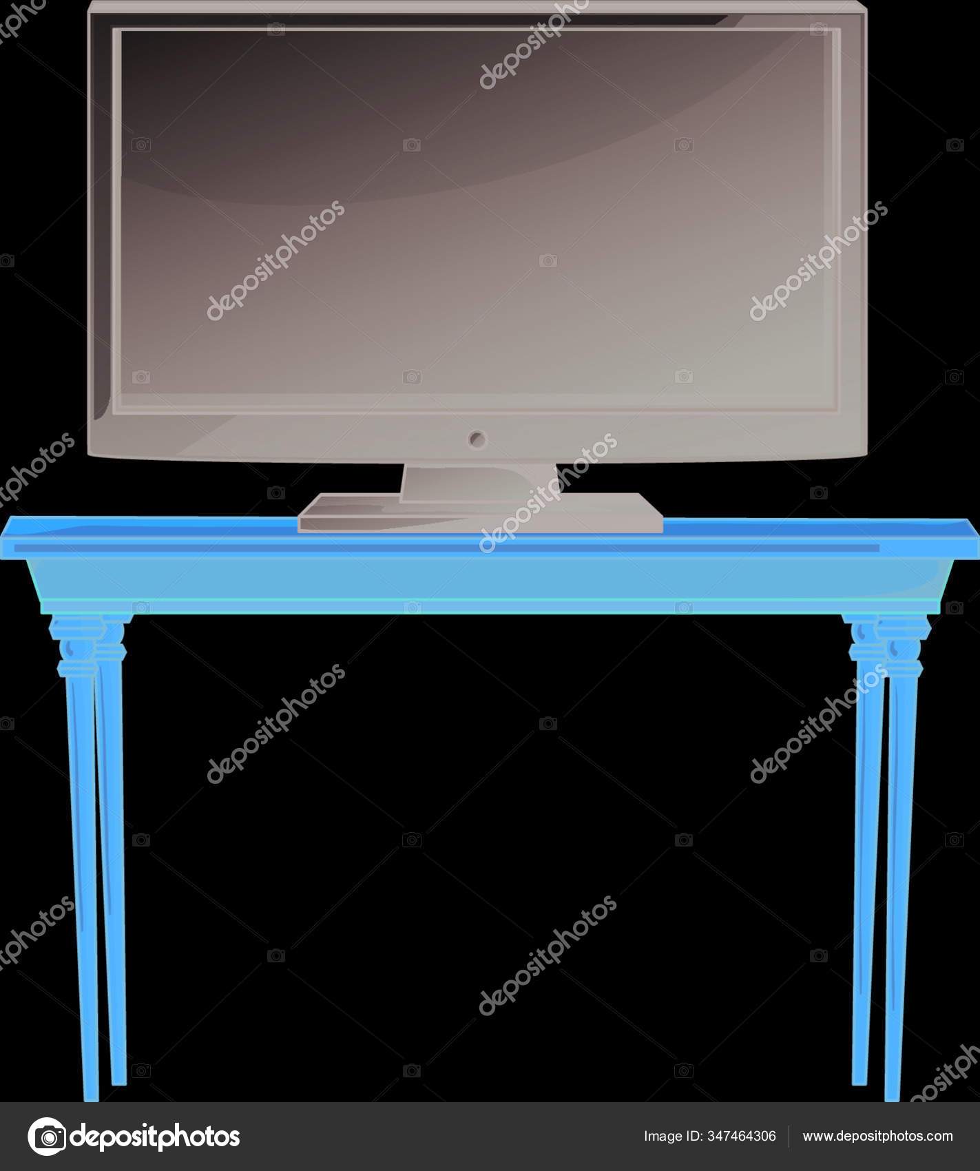 Illustration Television Table White Background Stock Vector Image by ...