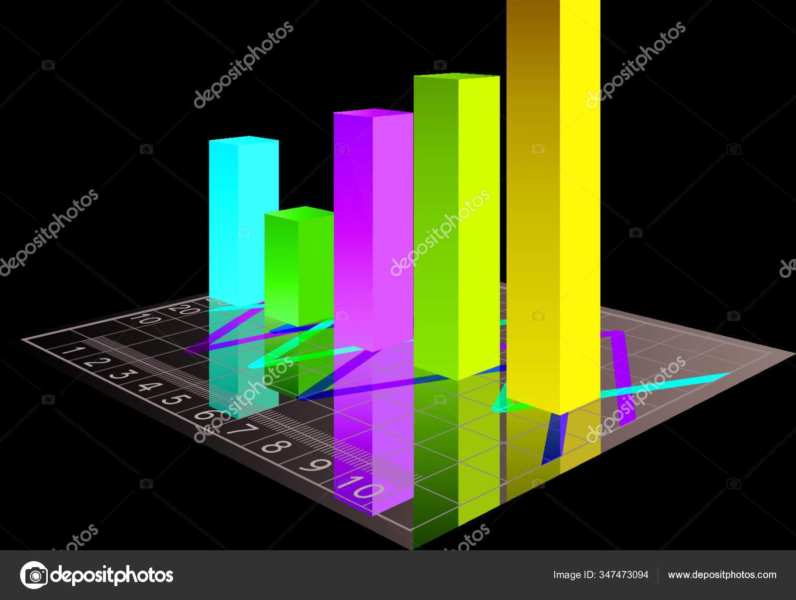 Vector Bar Graph Isolated White Background Stock Vector Stock Vector ...