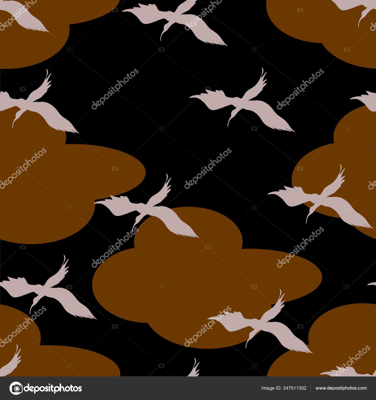 Birds Clouds Pattern Easy Use Grouped Isolated Objects Duplicate Print ...
