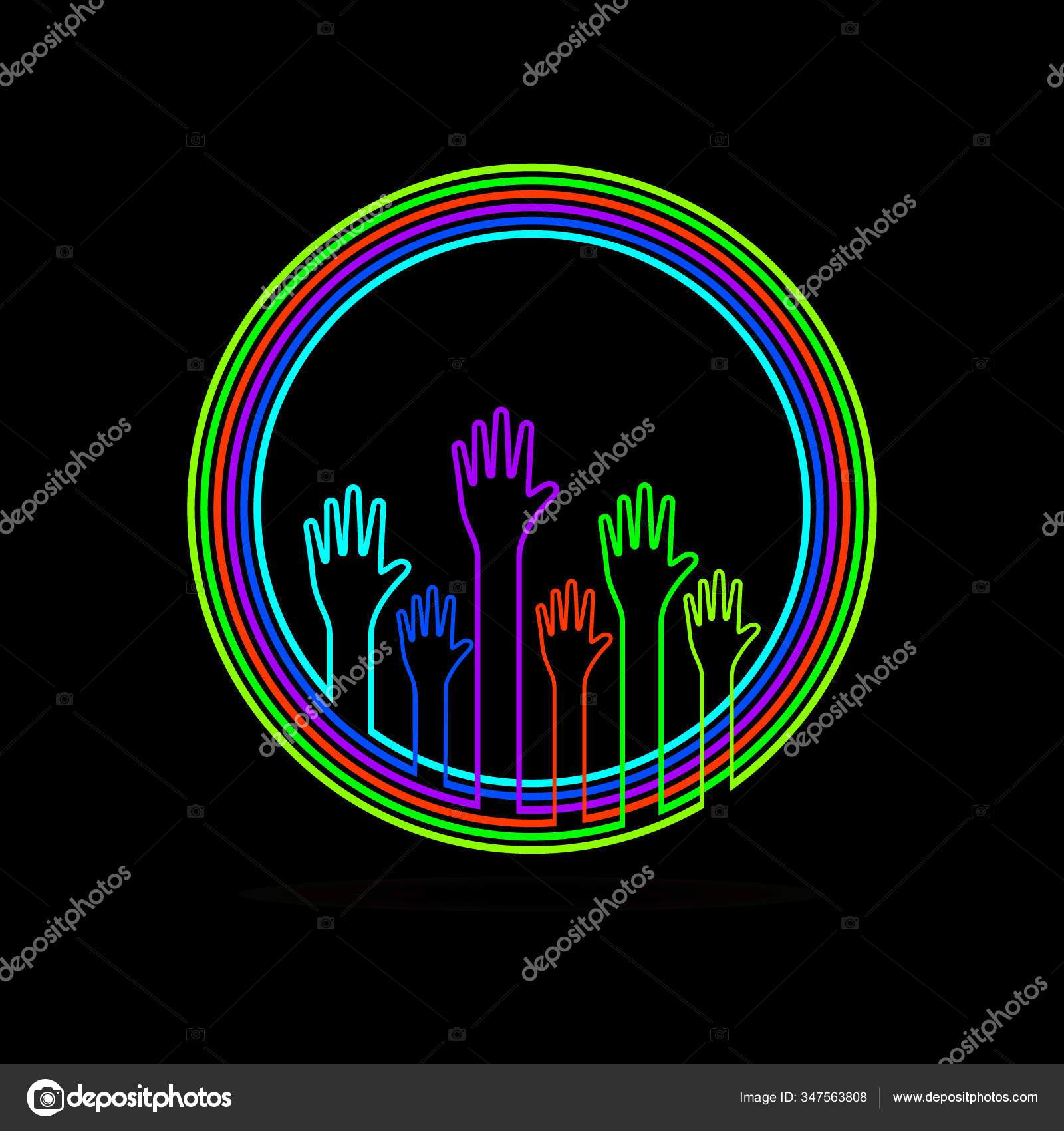Colorful Hand Background Stock Vector Stock Vector Image by ©YAYImages ...