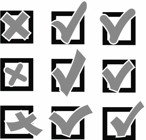 Check Mark Check List Symbols Set Stock Vector Image by ©loopang #352010648