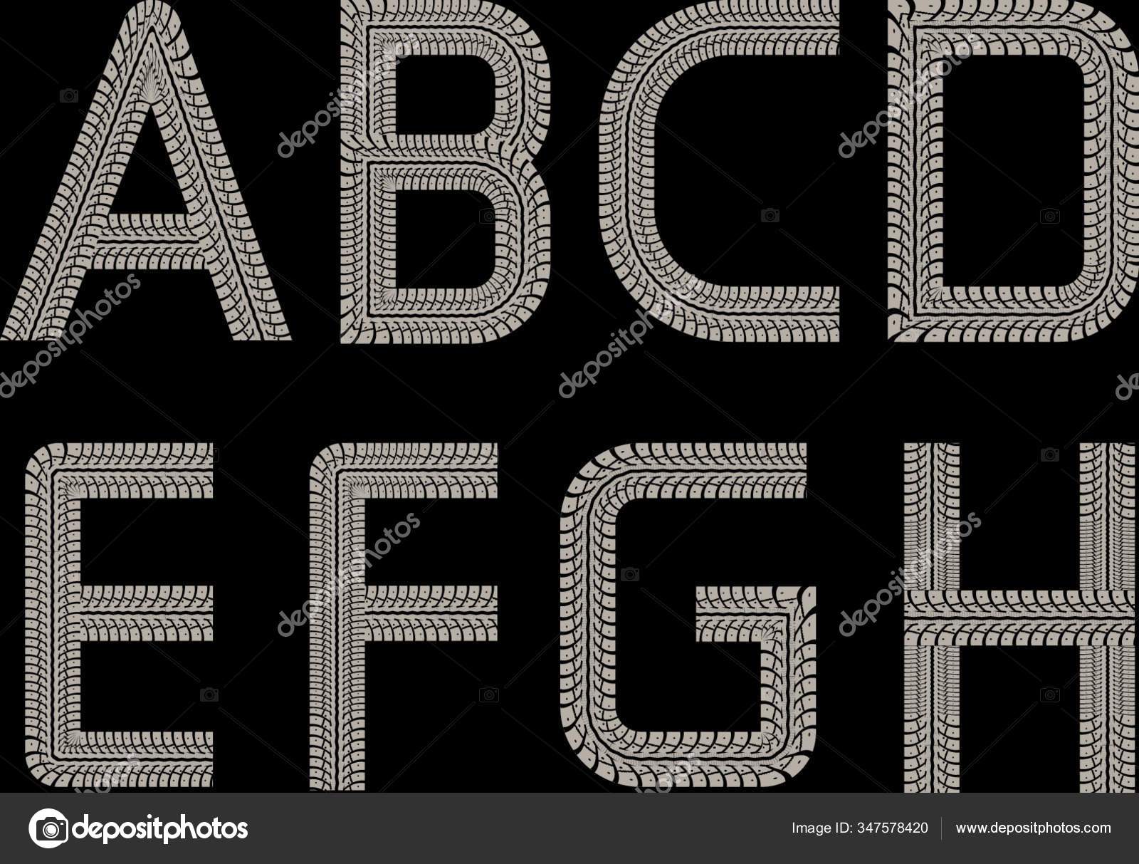 Tire Tracks Vector Font White Background Part Stock Vector by ...