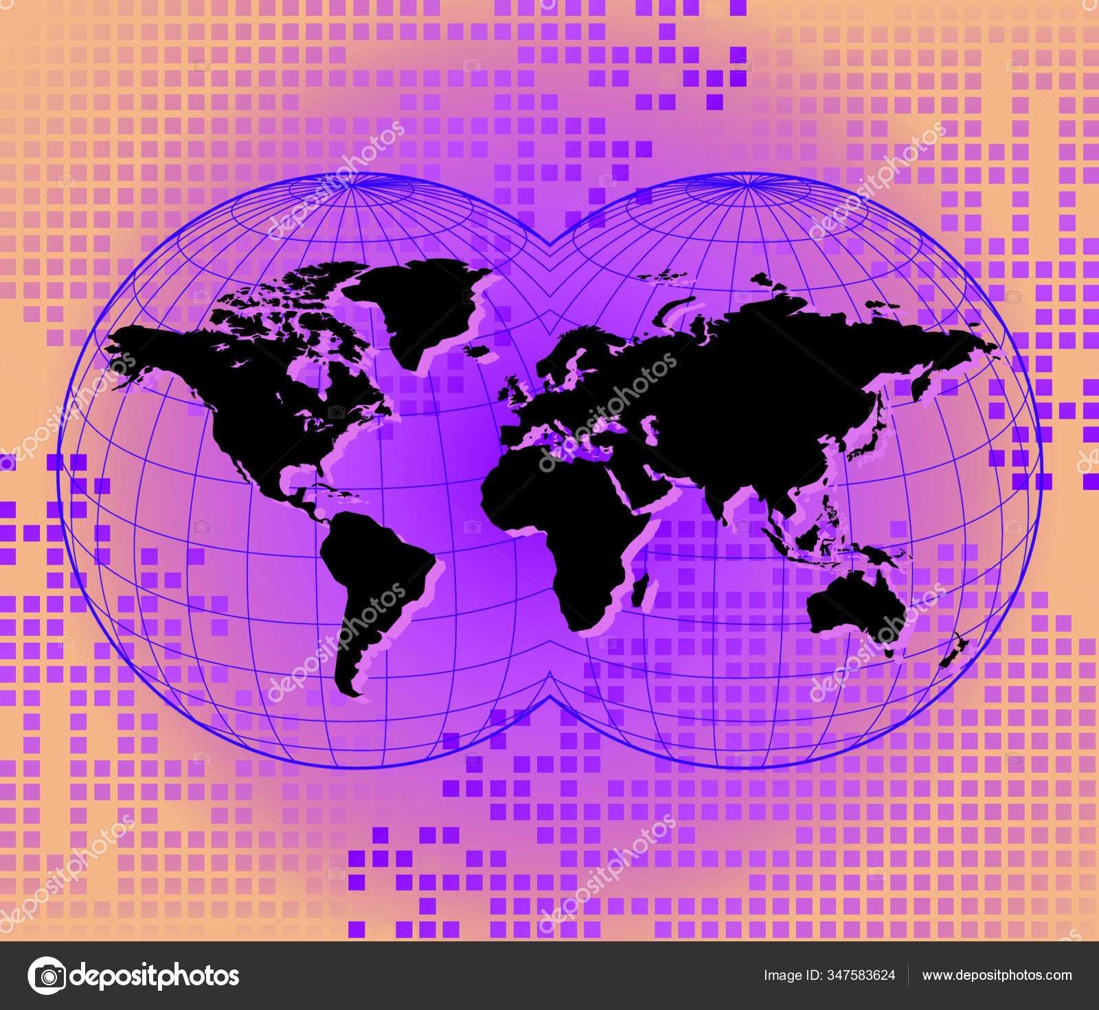 Map World Stock Vector By ©yayimages 347583624