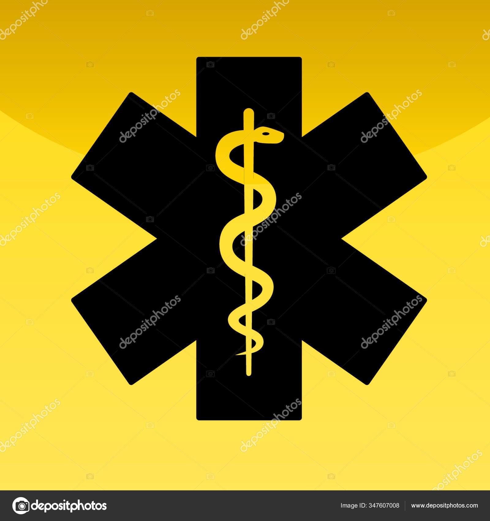 Emergency Star White Blue Background Stock Vector Image by ©YAYImages ...
