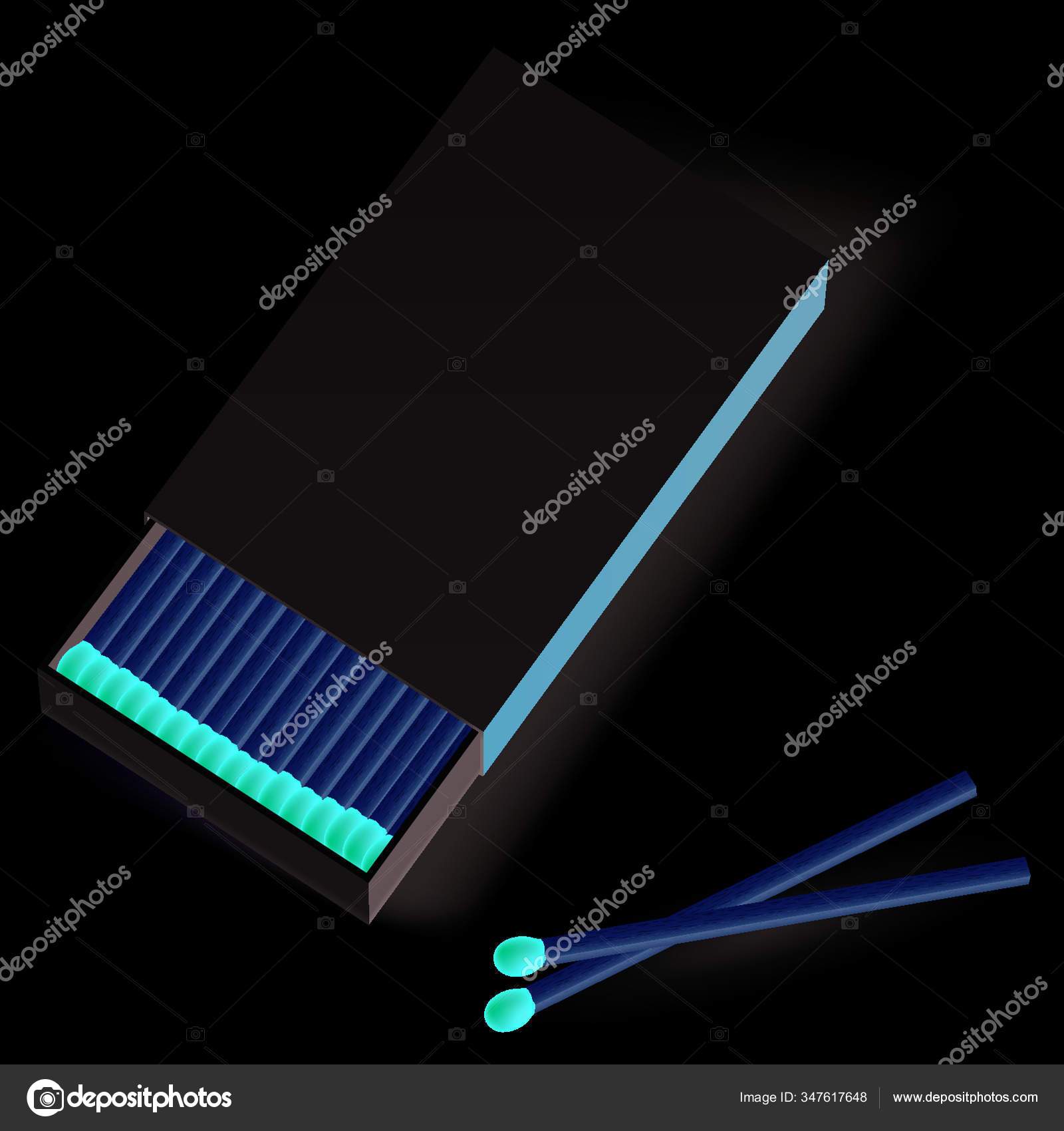 Realistic Matchbox Illustration White Background Stock Vector Image by ...