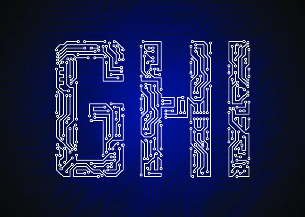 Circuit board letters Stock Vector Image by ©vtorous #13475427