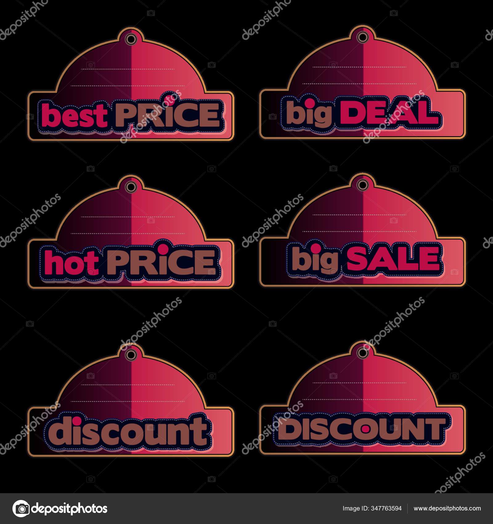 Promotional Labels Set Vector Format Stock Vector by ©YAYImages 347763594