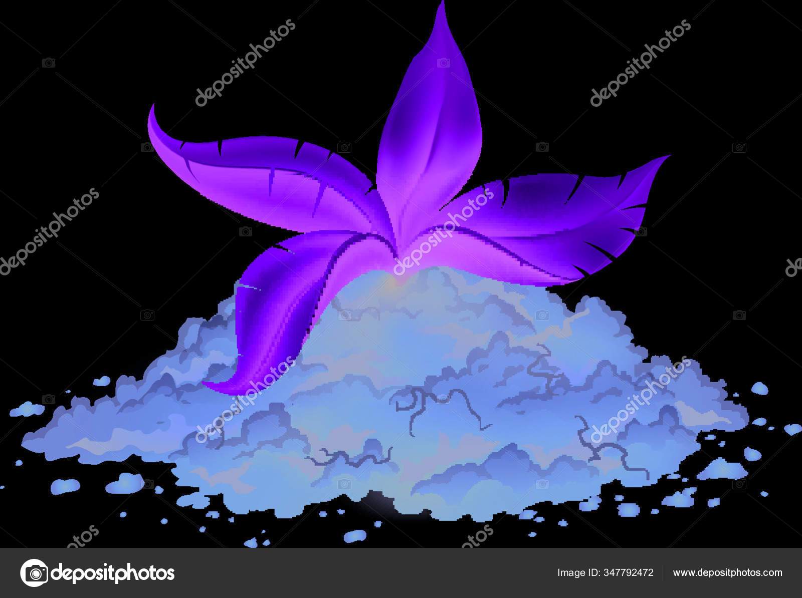 Plant Green Leaves Growing Ground Isolated White Background Eps10 ...