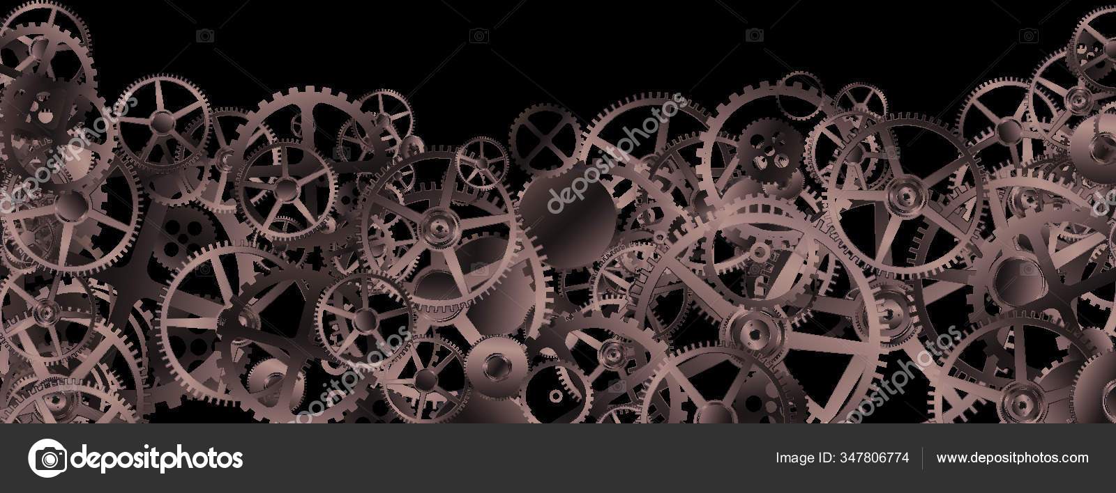 Various Sized Gears White Background Stock Vector Image by ©YAYImages ...