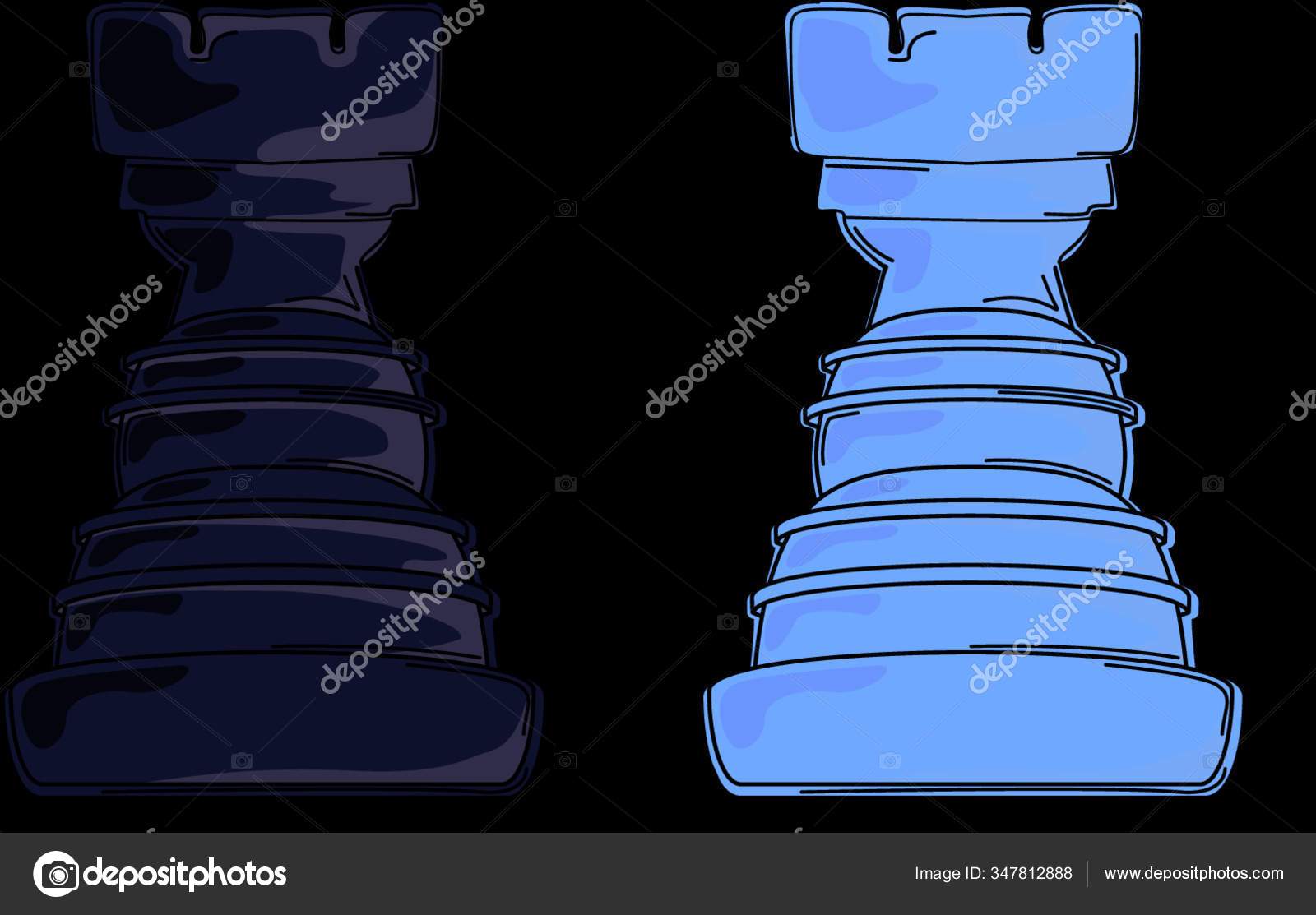 Chess Rook Drawing White Background Stock Vector Image by ©YAYImages ...