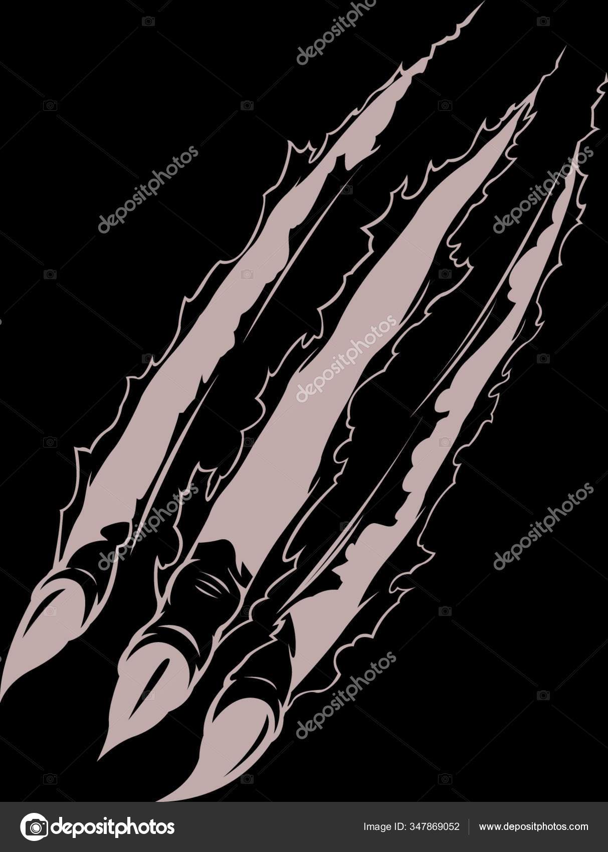 Claws Ripping Symbolizing Rage Ferocity Animal Stock Vector Image by ...