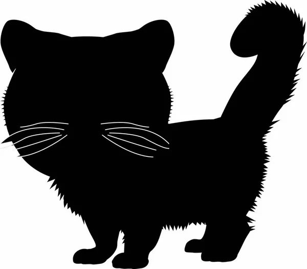 Siluet Hitam Kucing Ilustrasi Vektor Vektor Stok oleh ©YAYImages 347869330