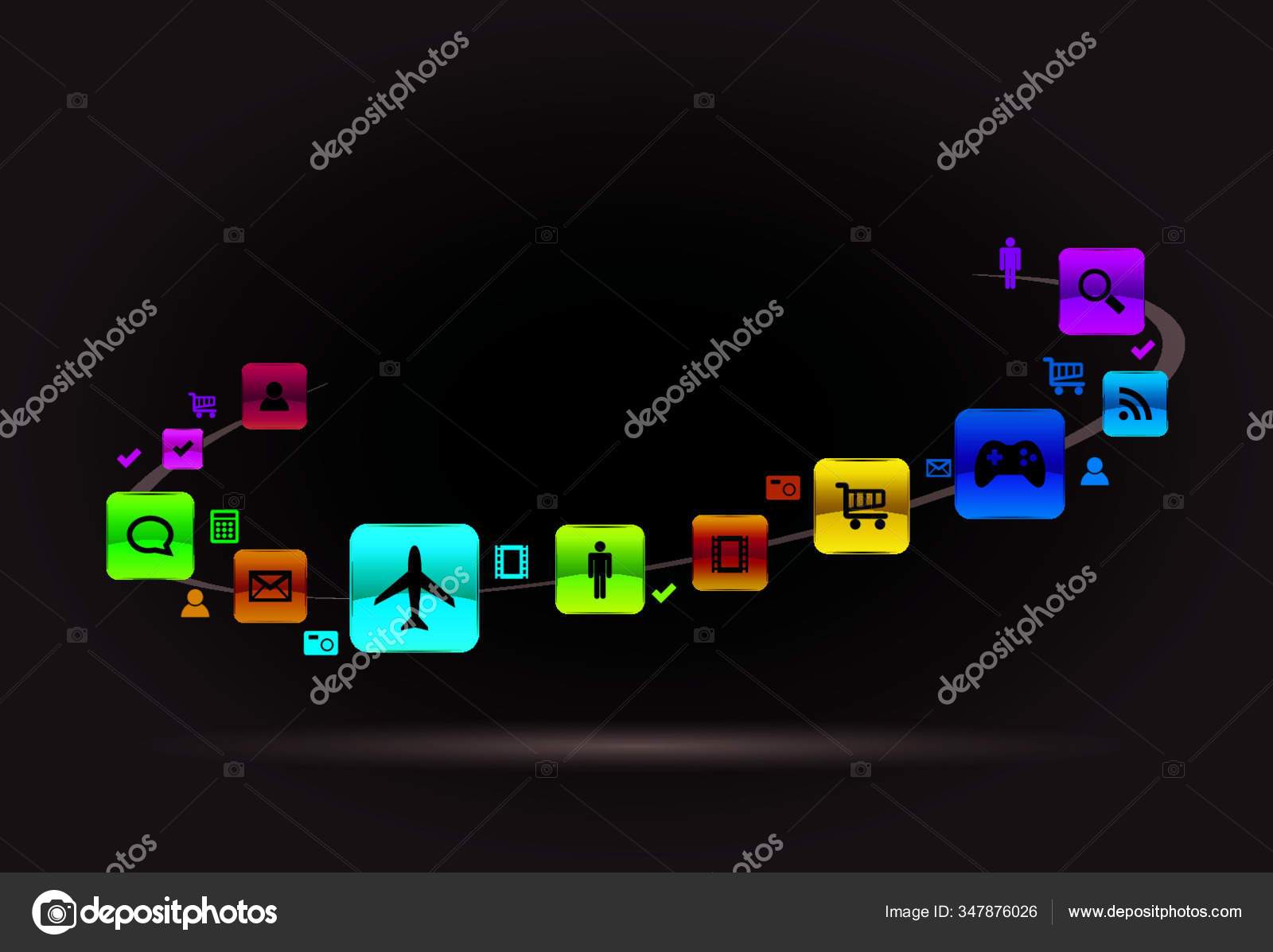 Image Vector File Representing Design Internet Apps Concept Stock Vector Image by ©YAYImages ...