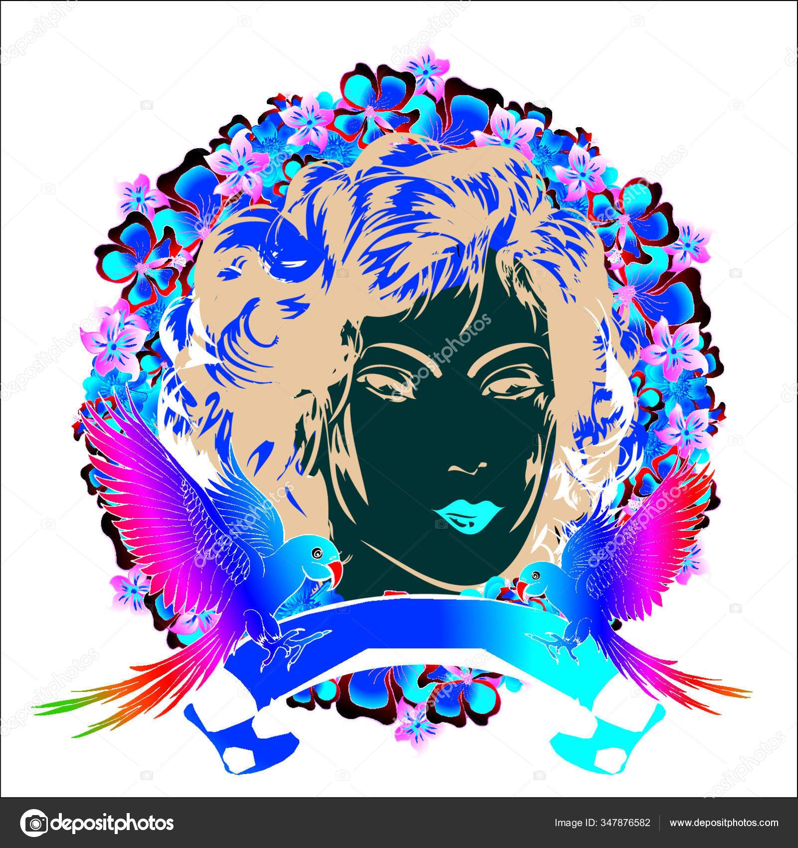 Erotic Pin Girl Portrait Vector Art Stock Illustration By ©yayimages 347876582