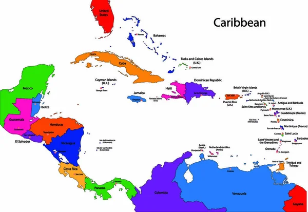 Caribbean map Stock Vector Image by ©Volina #2984890