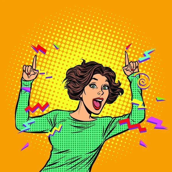 Woman Pointing Finger Pop Art Retro Vector Illustration Vintage Kitsch Stock Vector Image by ...