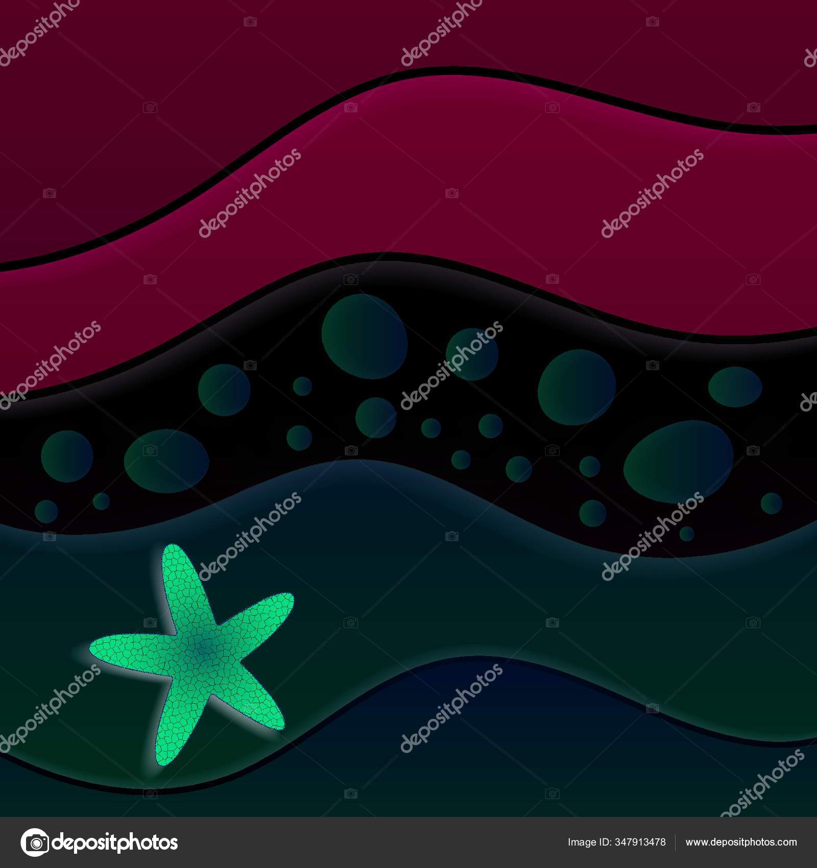 Top View Beach Background Starfish Sea Aerial View Summer Beach Stock ...