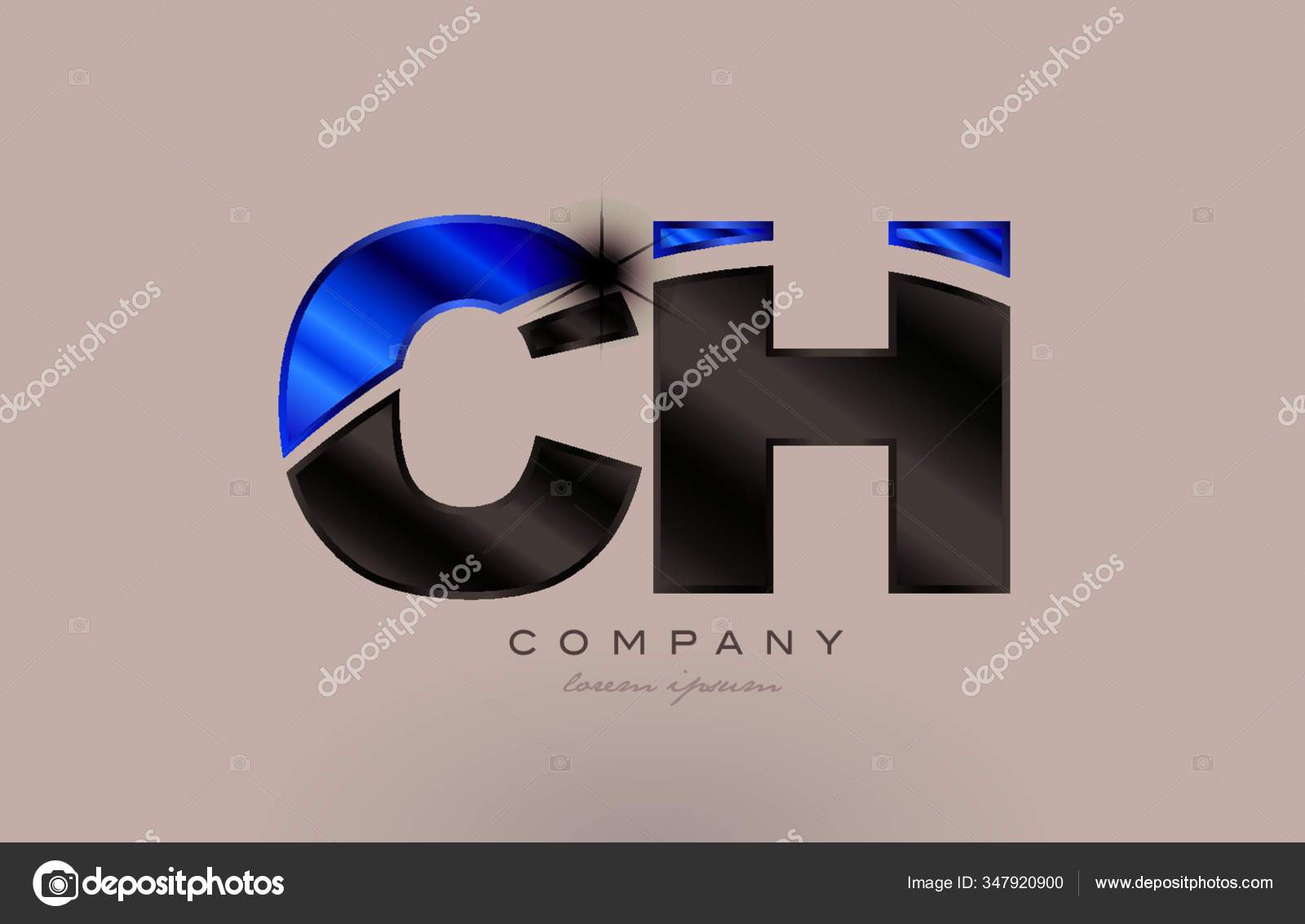 Combination Letter Alphabet Logo Icon Design Gold Silver Grey Metal ...