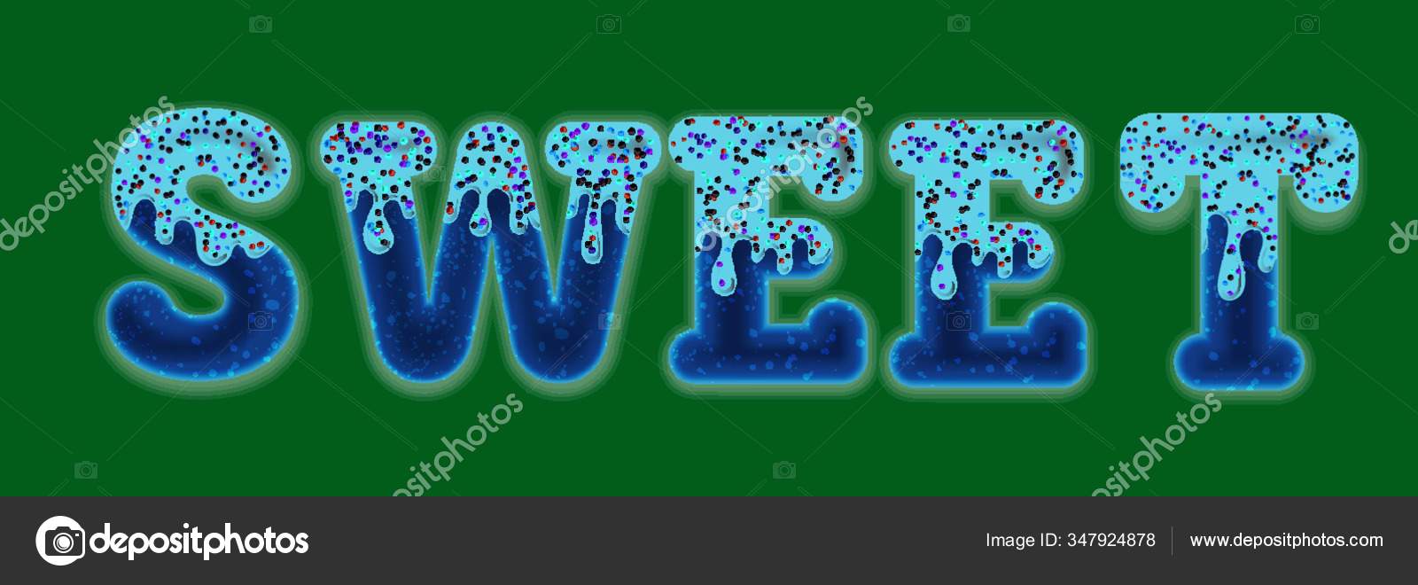Tempting Typography Icing Text Word Sweet Glazed Chocolate Candy Donut ...