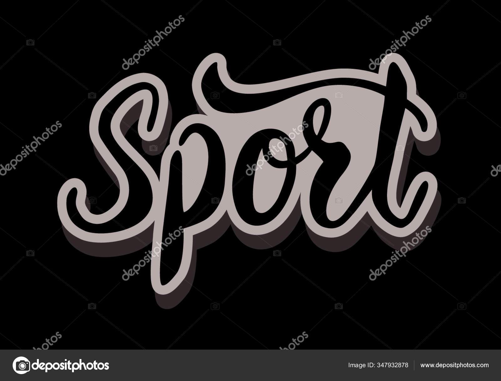 Texto Plantilla Caligrafía Deportiva Para Concepto Ilustración Diseño ...