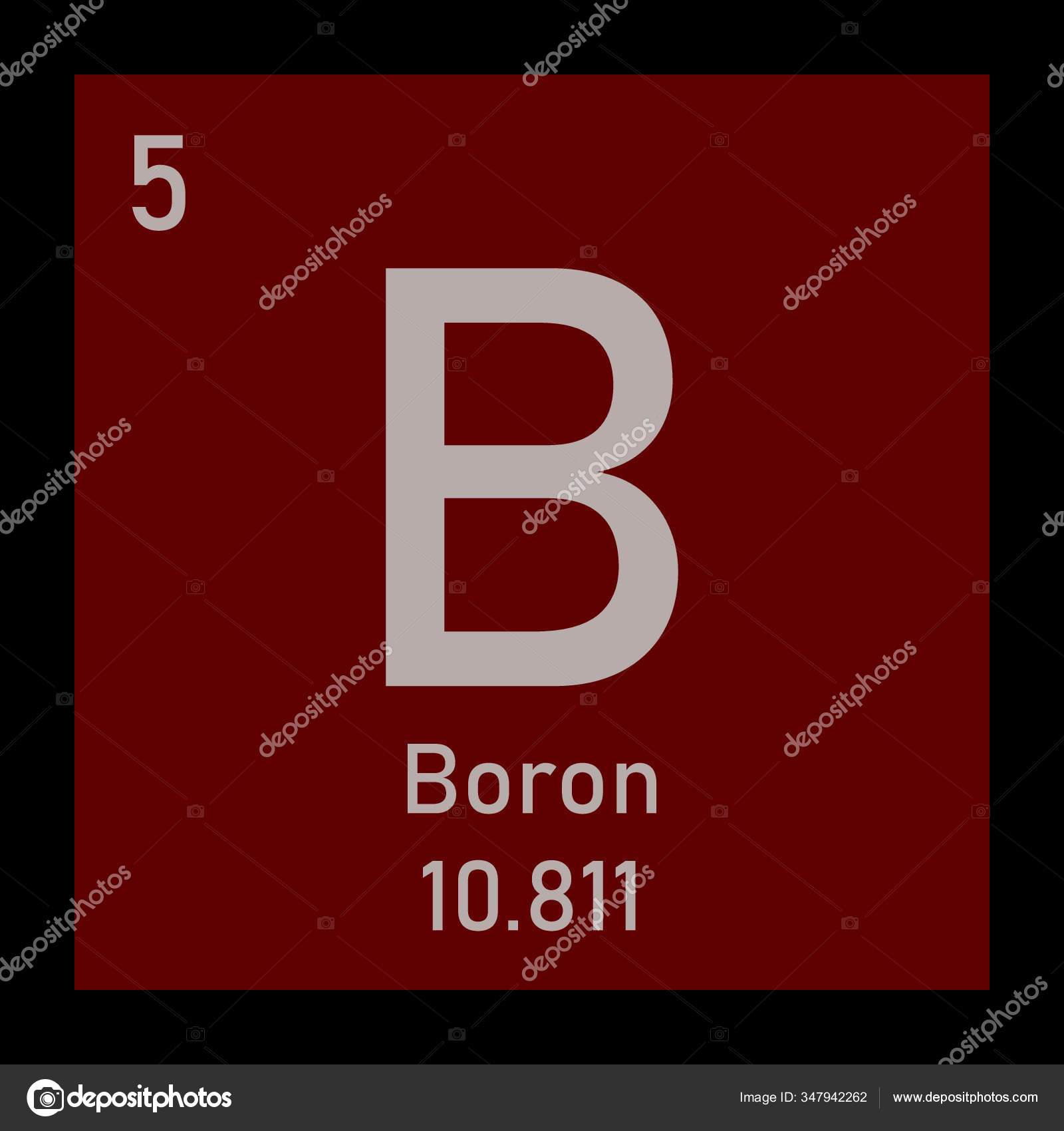 Periodic Table Element Boron Icon White Background Stock Vector Image ...