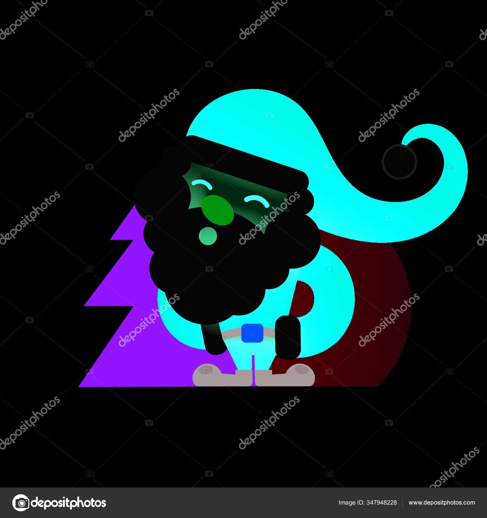 Vintage Santa Logo Your Design Needs Vector Illustration Happy New ...