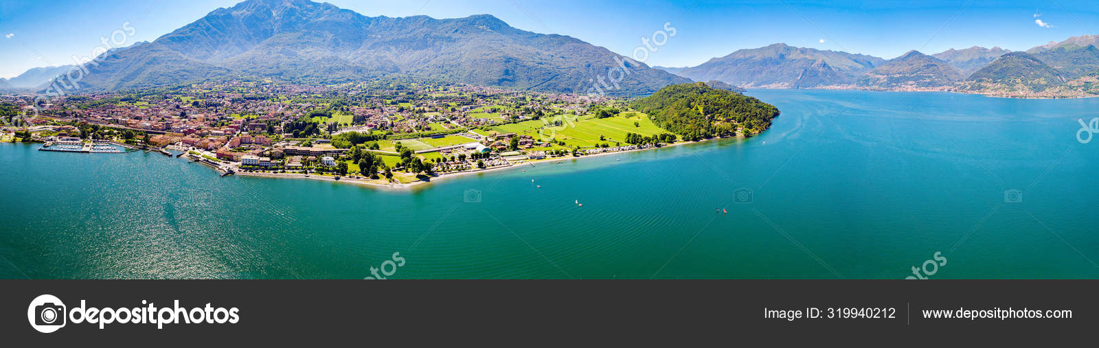 Colico Lake Como Aerial Overview Stock Photo by ©rebaisilvano 319940212