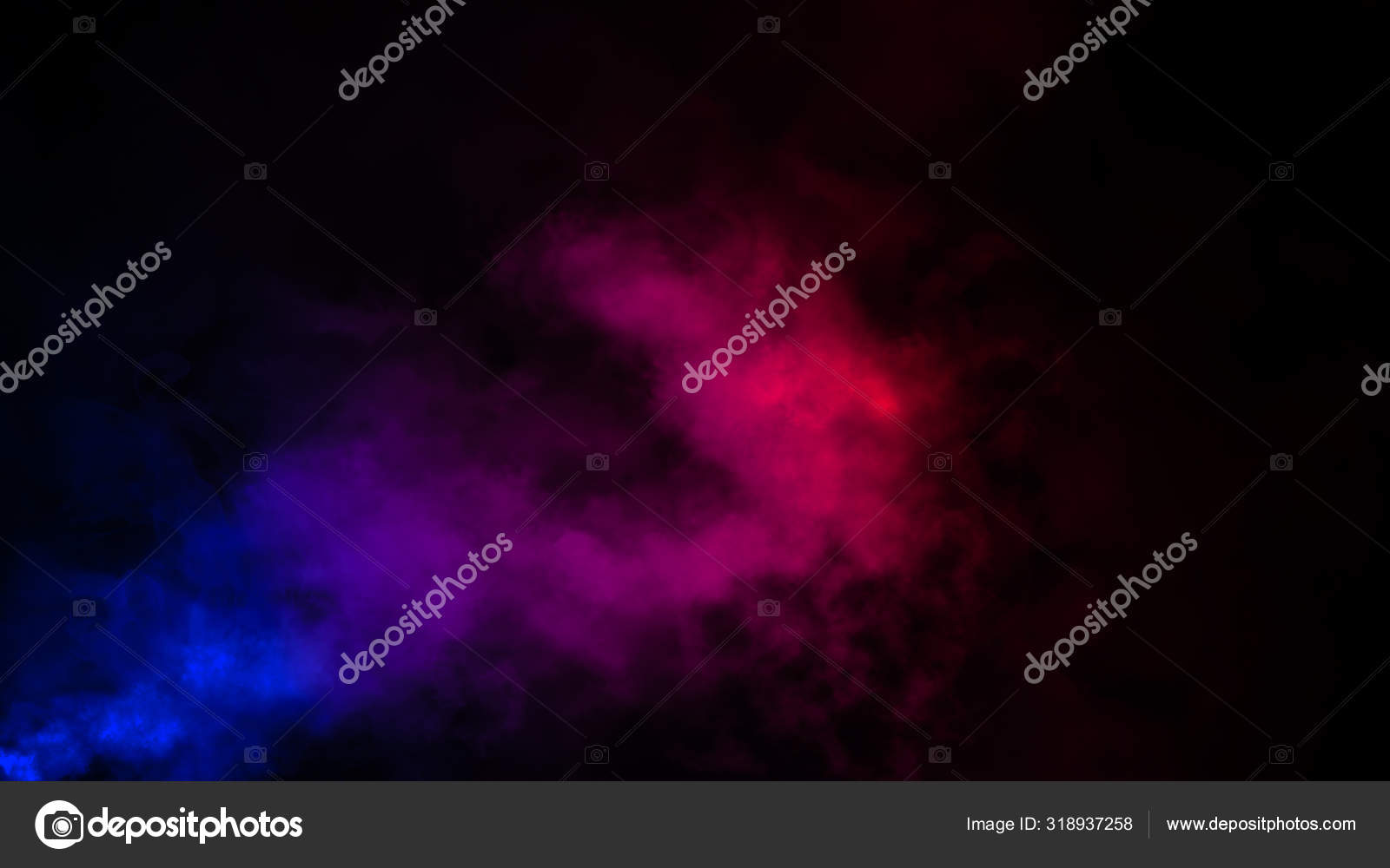 Abstract multi color fog smoke effects on isolated black background ...