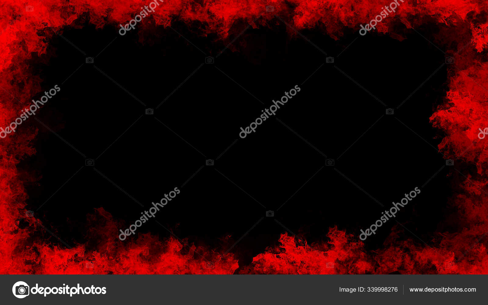 Red frame smoke misty texture effect for film , text or space . Border ...