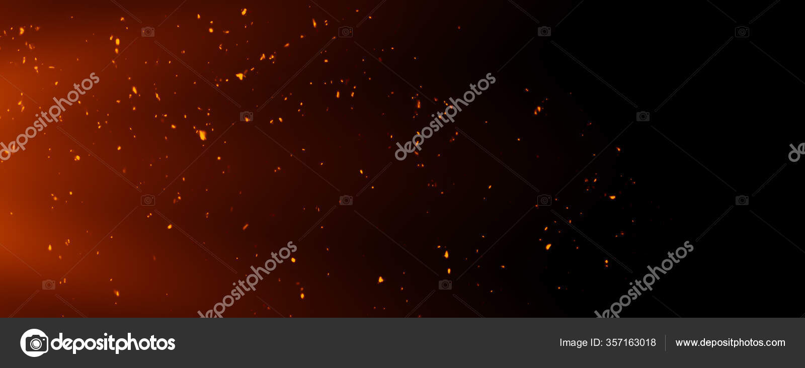 Fire Embers Particles Texture Overlays Burn Effect Isolated Black ...