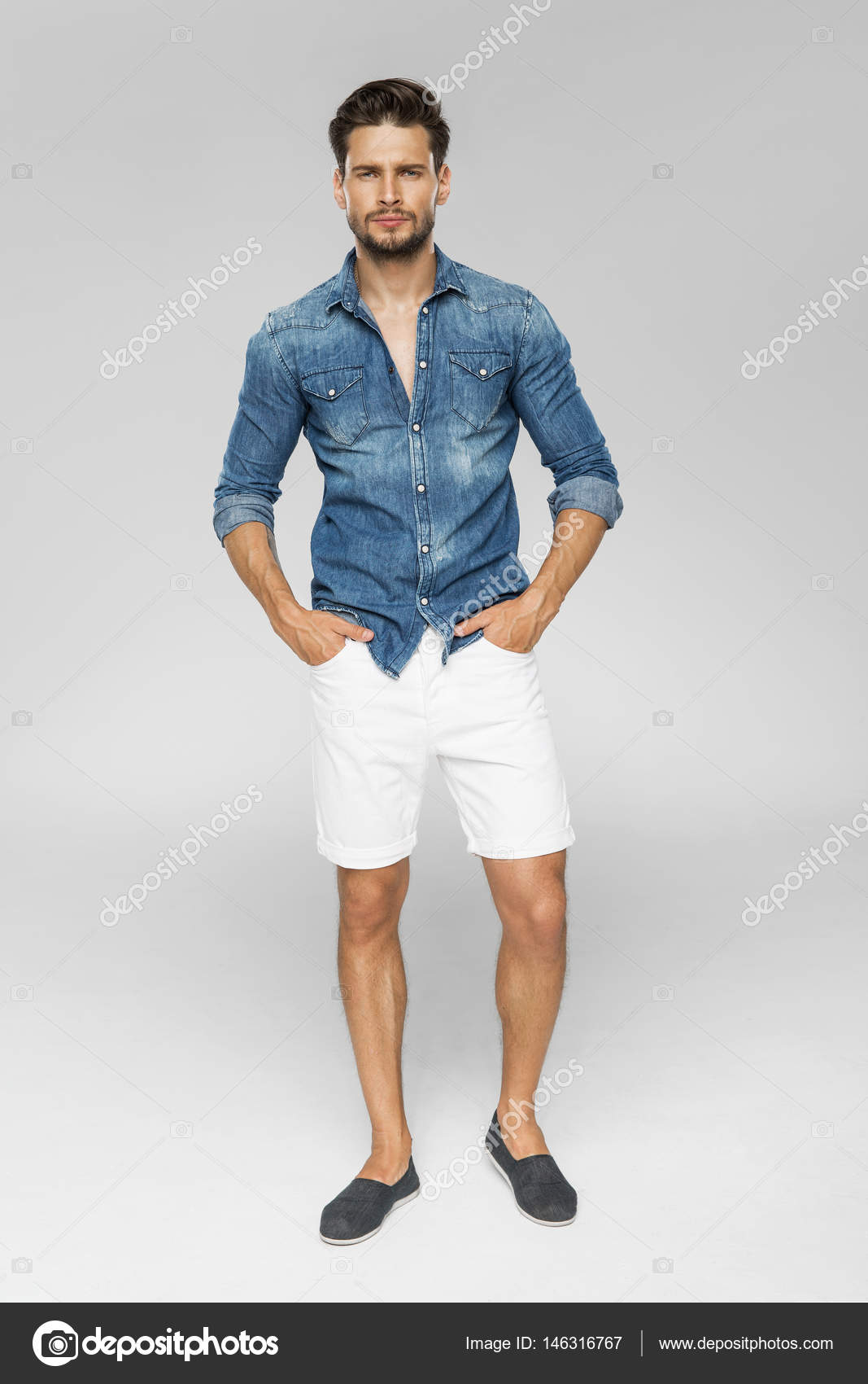 Handsome male model Stock Photo by ©kiuikson 146316767
