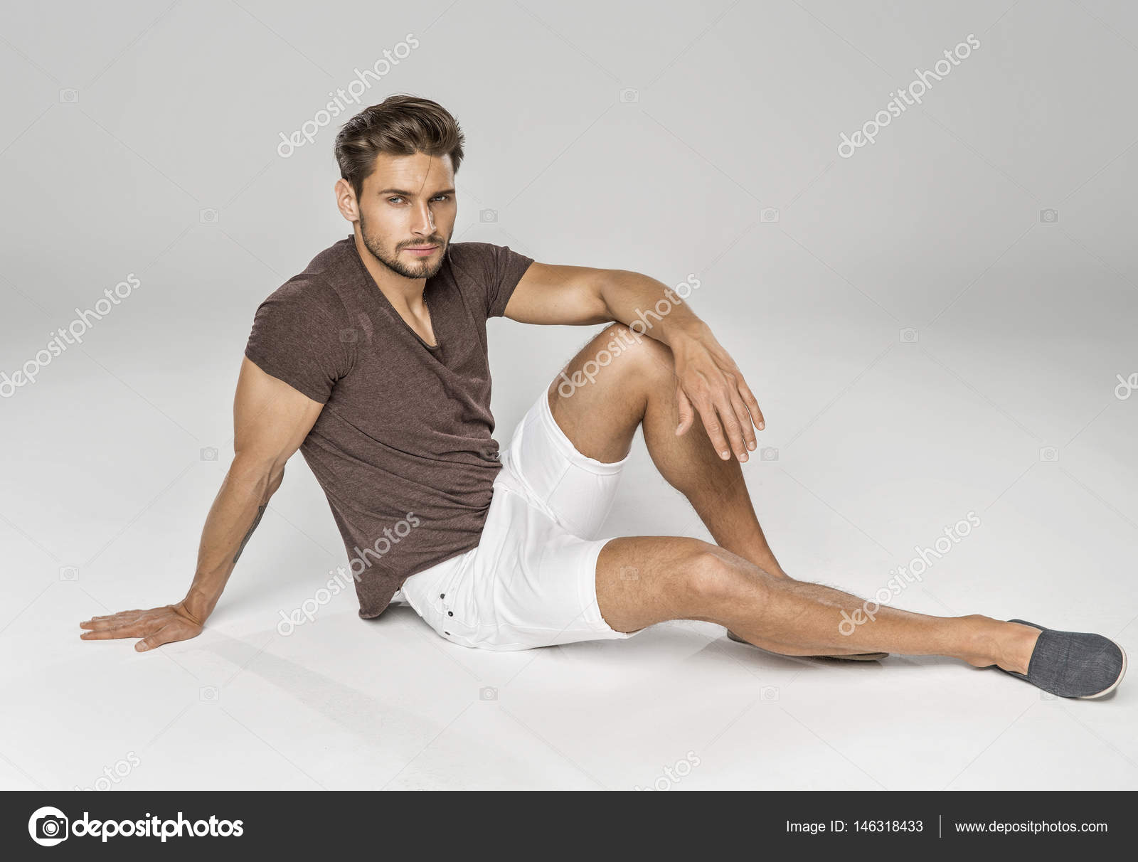 Handsome male model Stock Photo by ©kiuikson 146318433