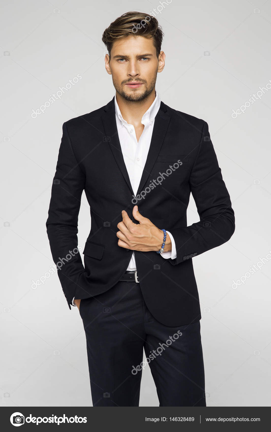 Portrait of handsome man Stock Photo by ©kiuikson 146328489