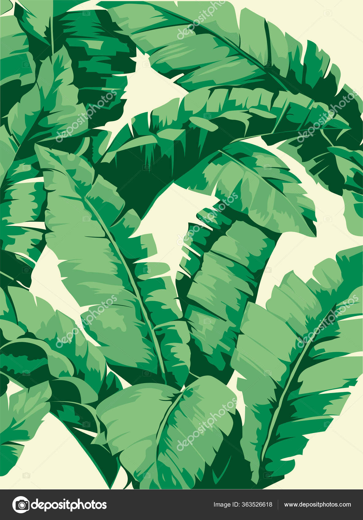 Banana Tree Leaf Template