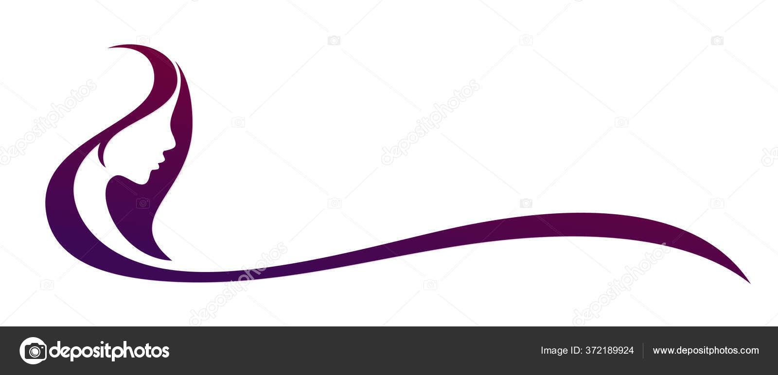 Symbol Silhouette Stylized Girl — Stock Vector © Designer_an #372189924