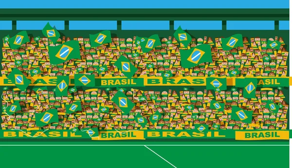 Torcida futebol brasil Vector Art Stock Images | Depositphotos