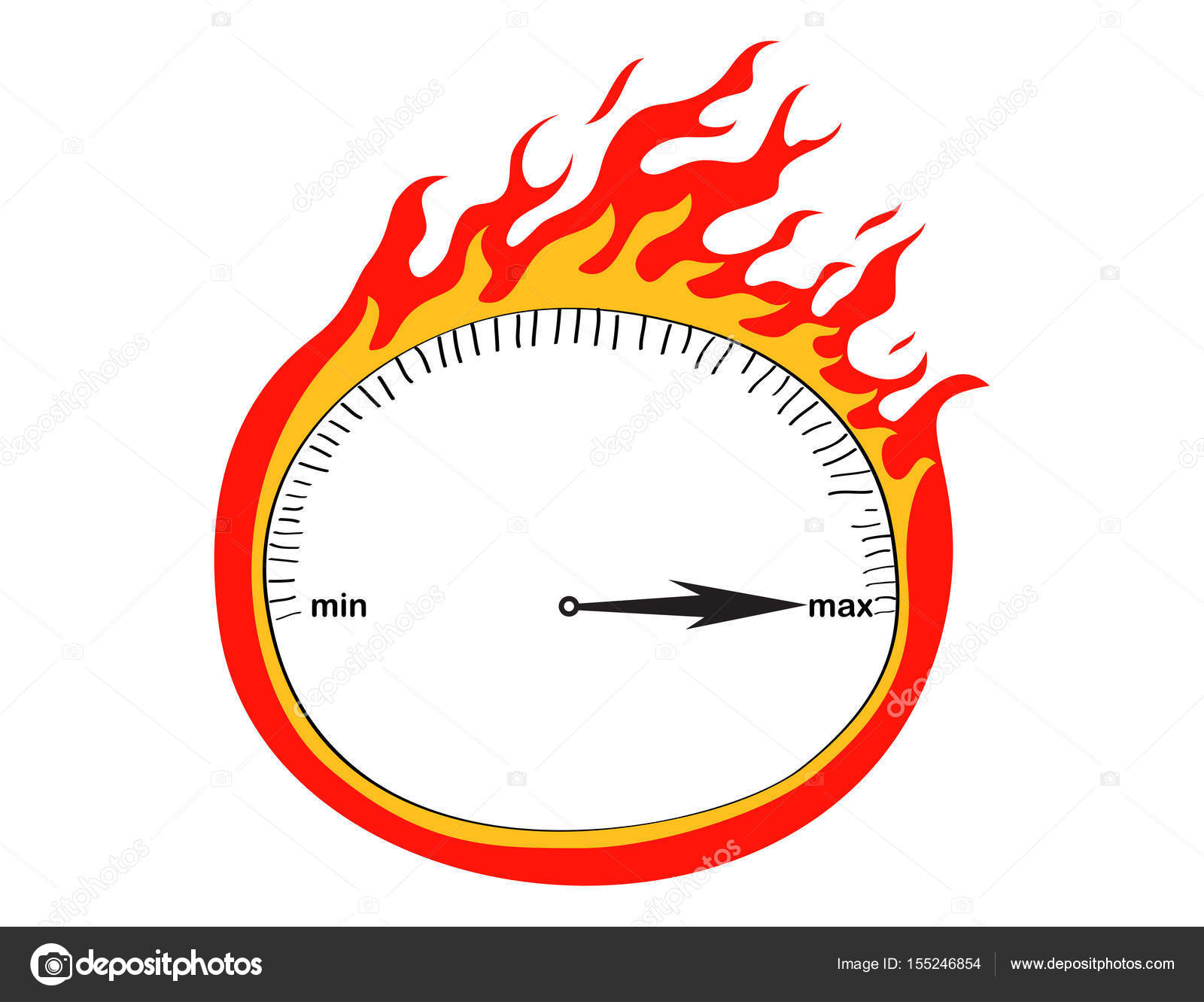 Illustration of speedometer and flames Stock Vector Image by ©mrhighsky ...