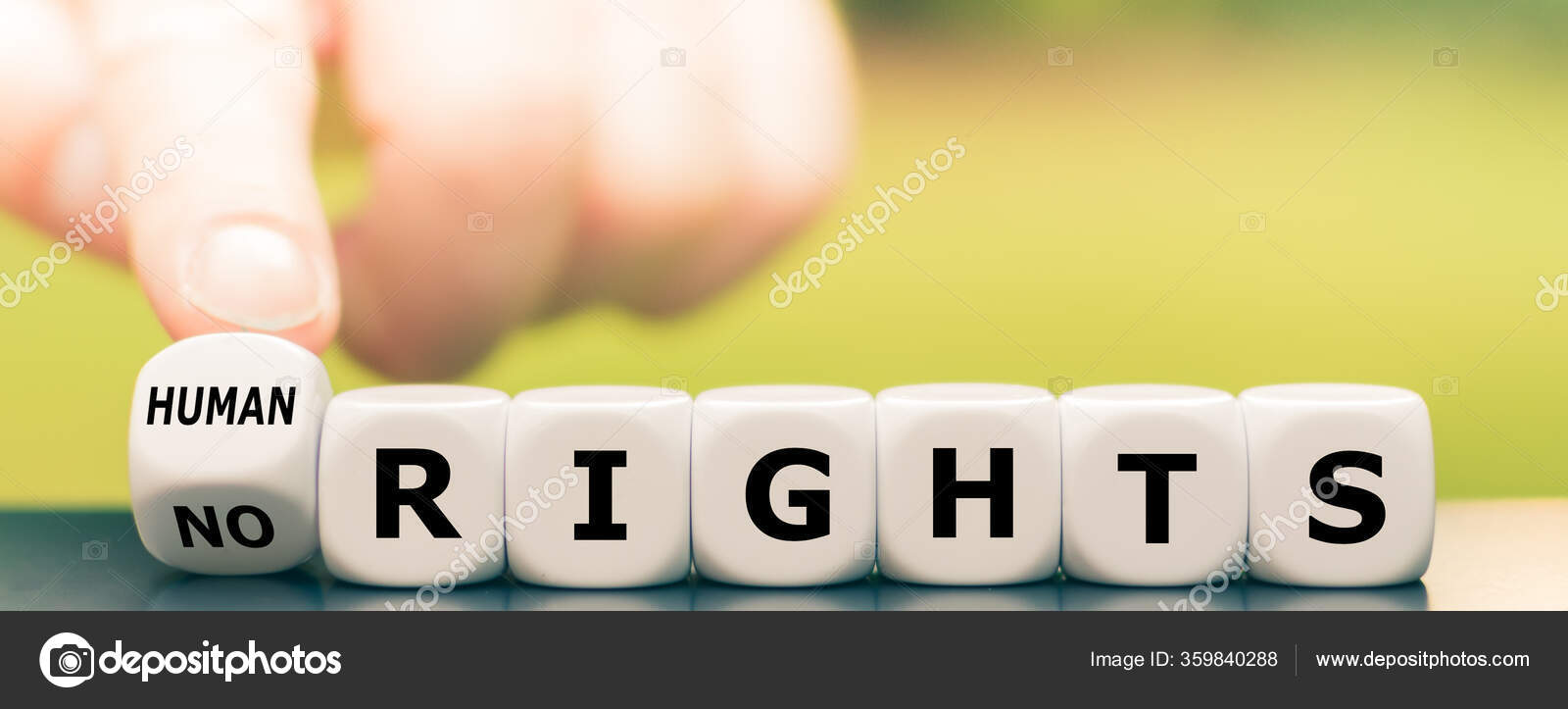 Hand Turns Dice Changes Expression Rights Human Rights Stock Photo by ...