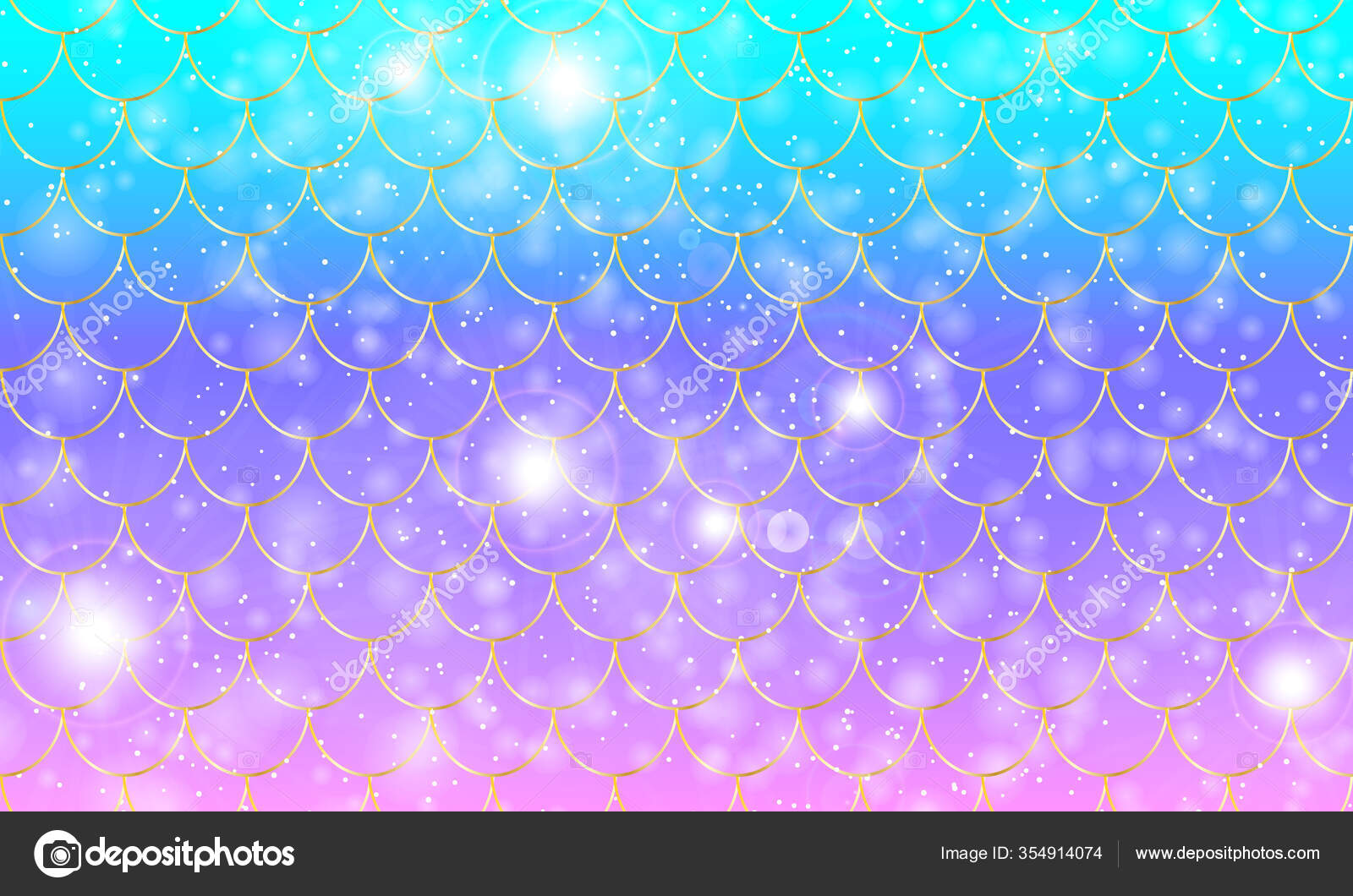 Mermaid scales. Fish squama. Rainbow pattern. Stock Vector by ©KrikHill ...
