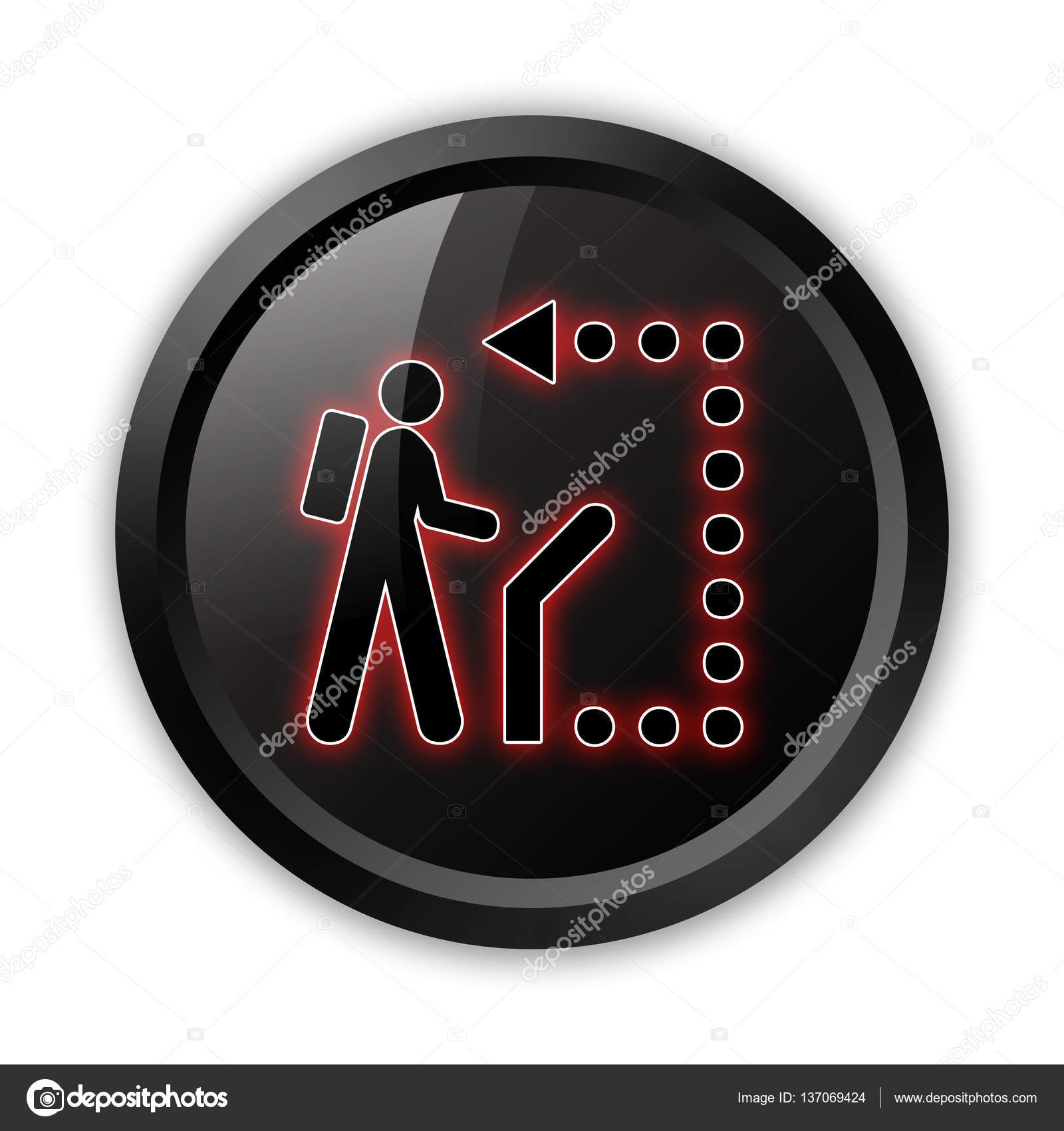 Icon, Button, Pictogram Self-Guiding Trail — Stock Photo © mindscanner ...