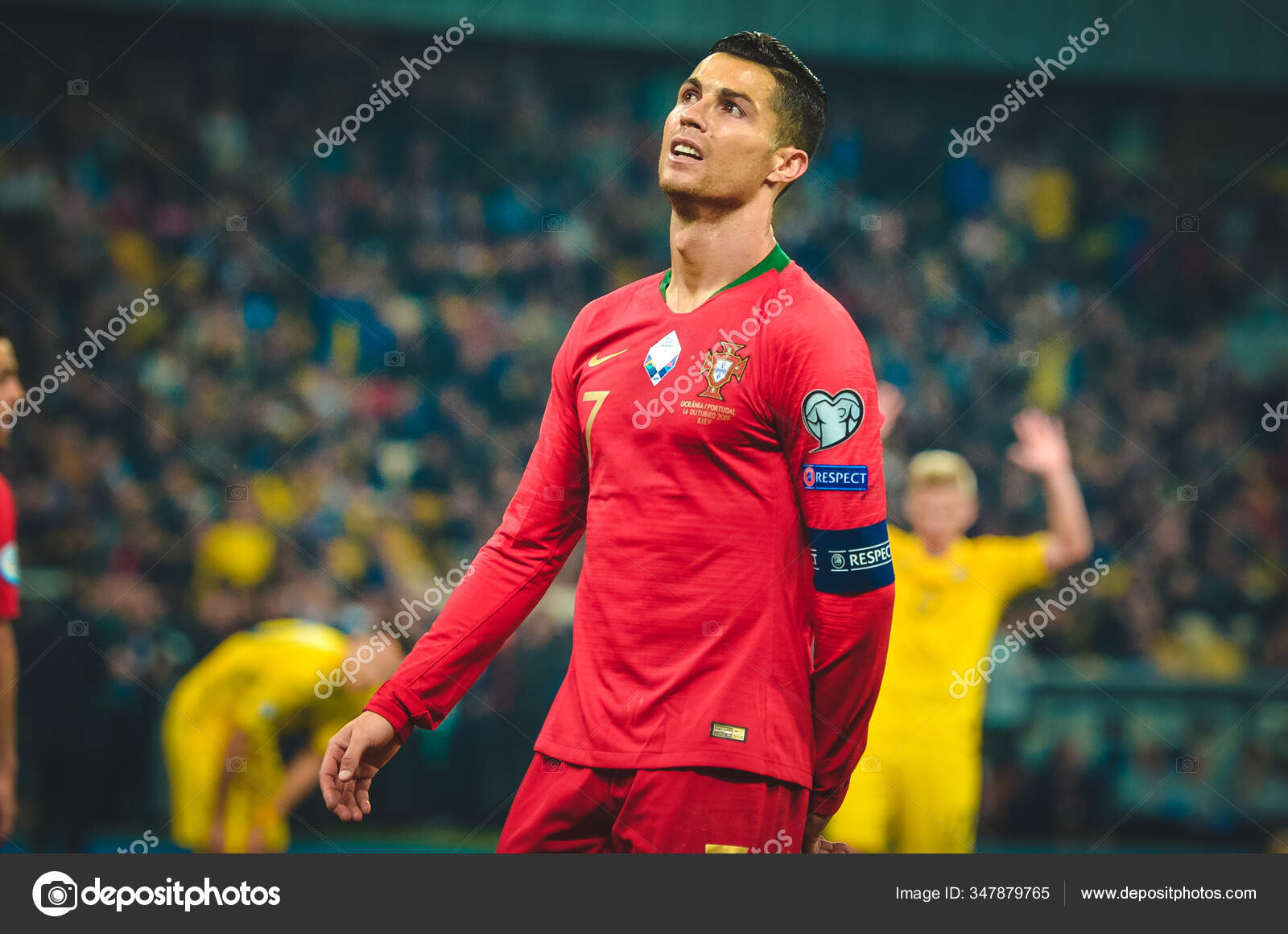 Kyiv Ukraine October 2019 Cristiano Ronaldo Player Uefa Euro 2020 ...
