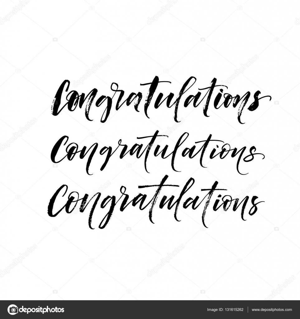 Three variation of congratulations phrases. Stock Vector Image by ...
