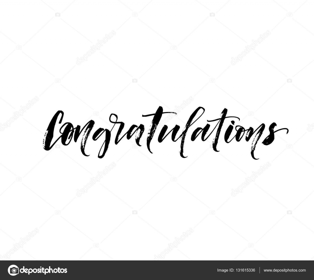 Congratulations hand drawn card. Stock Vector by ©gevko93 131615336